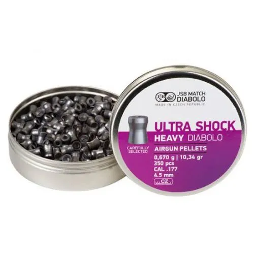 JSB Ultra Shock Heavy Diabolo Airgun Pellets .177cal/4.5mm – - Airgun Kart